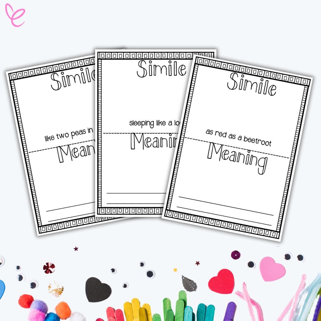 Similes Activity | Figurative Language | Literacy Activity | Writing ...