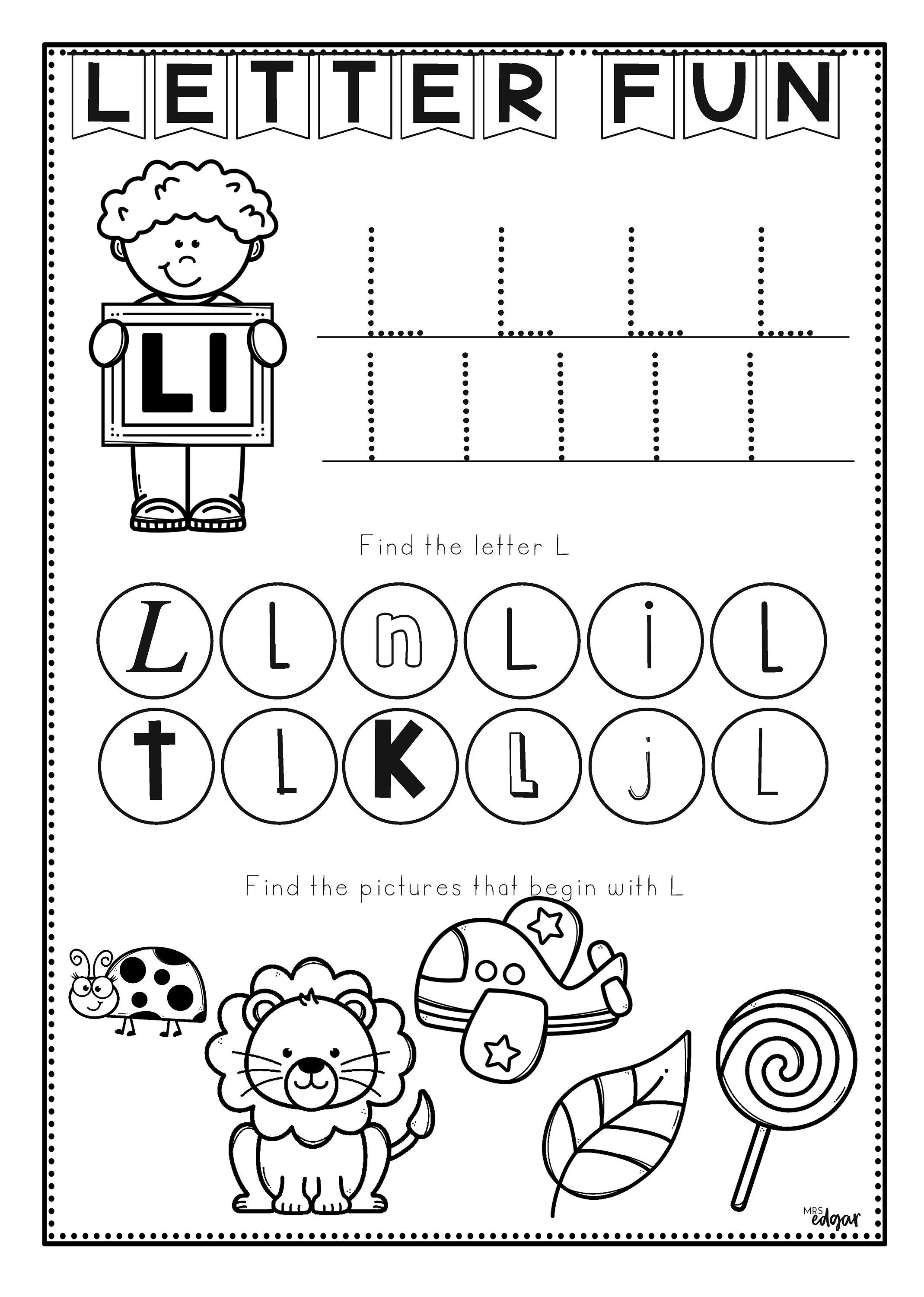 Letter L Alphabet Pack | Alphabet Worksheets | Digital Download ...