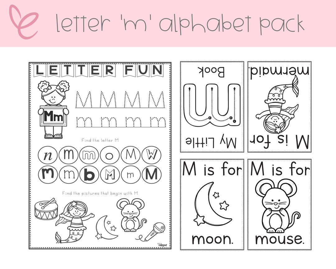 Letter M Alphabet Pack | Alphabet Worksheets | Digital Download ...