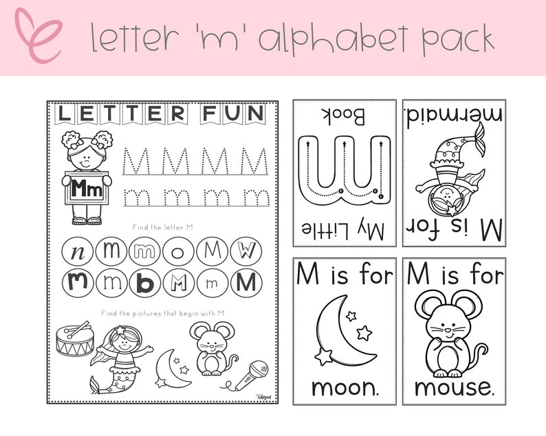 Letter M Alphabet Pack | Alphabet Worksheets | Digital Download ...