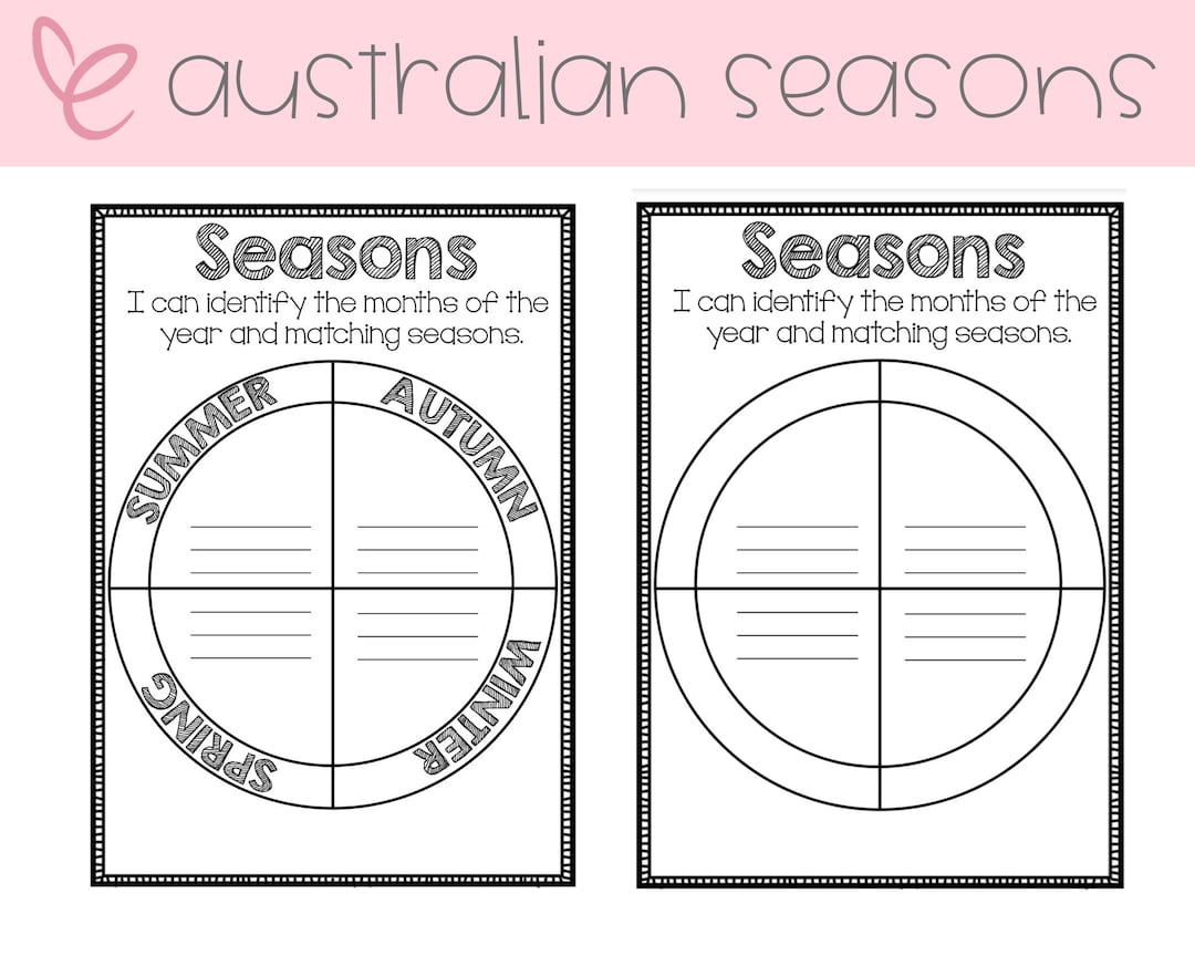 Australian Months and Seasons Worksheet Seasons Worksheet Grade One ...