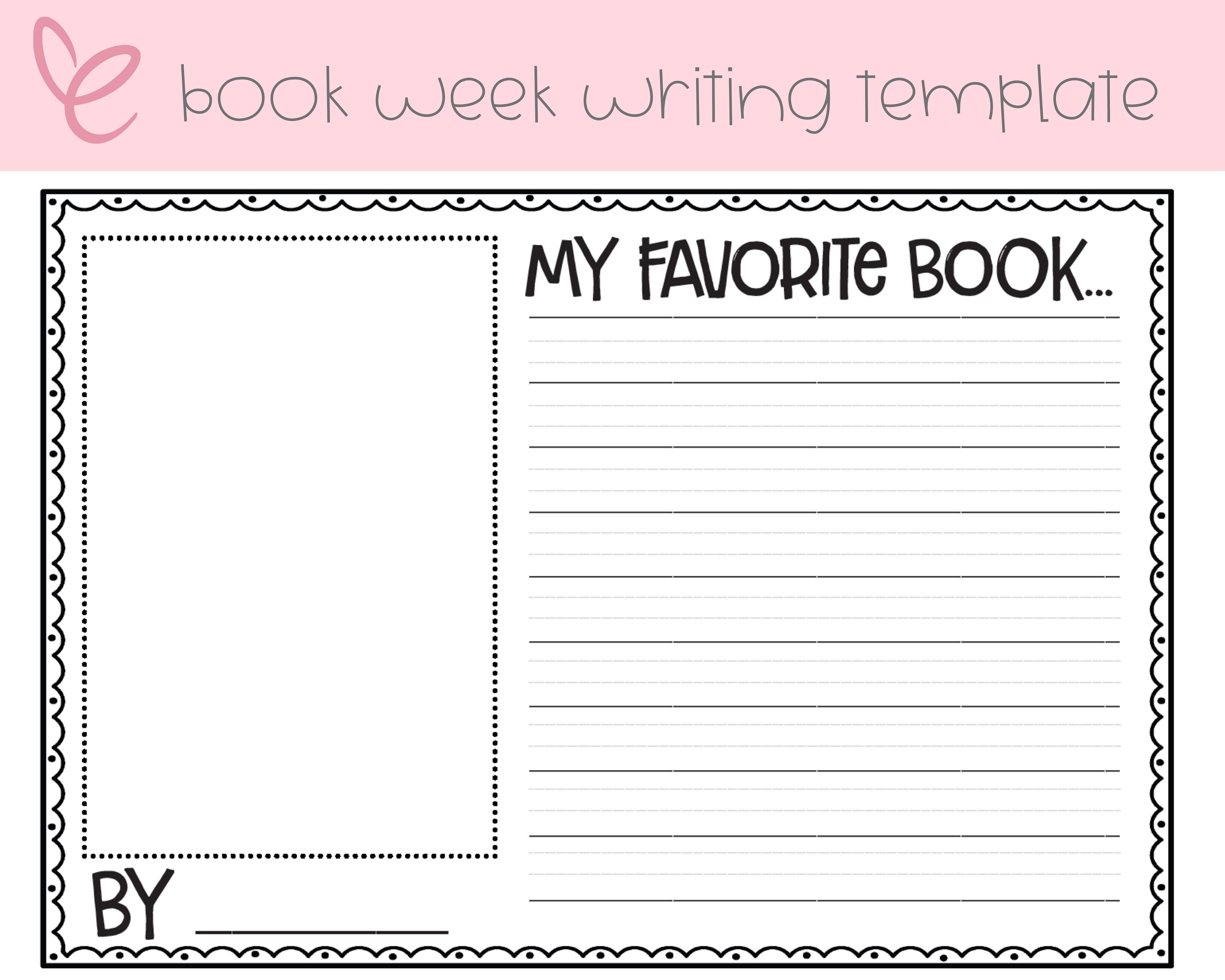 Book Week Writing Template Writing Worksheet Literacy Worksheet Digital ...
