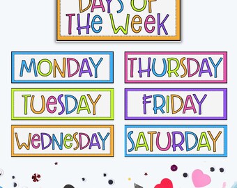 Days of the Week | Days of the Week Printable | Days of the Week Chart ...