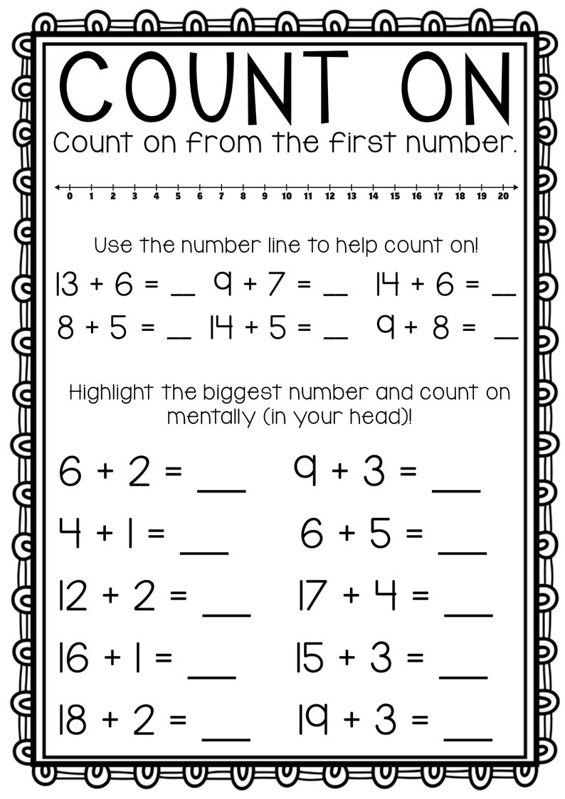 Count on Maths Worksheet Maths Worksheet Printable Maths Resources ...
