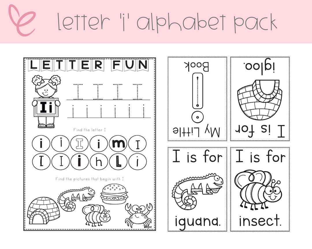 Letter I Alphabet Pack | Alphabet Worksheets | Digital Download ...