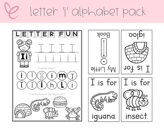 Letter I Alphabet Pack Alphabet Worksheets Digital | Etsy