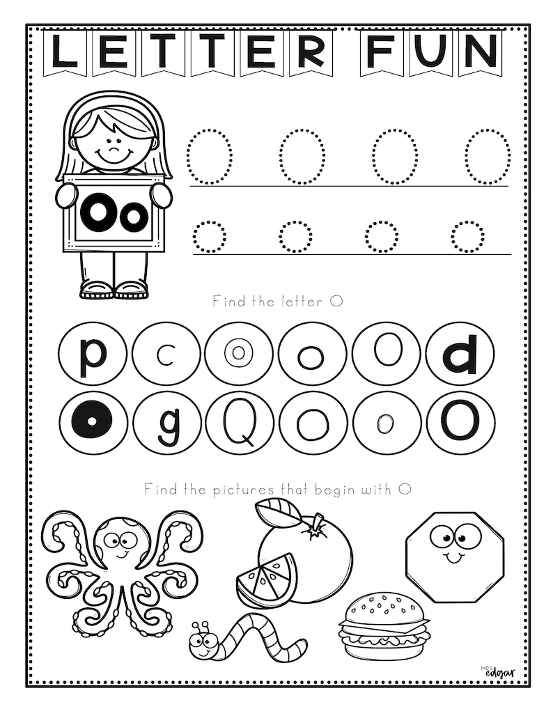 Letter O Alphabet Pack | Alphabet Worksheets | Digital Download ...