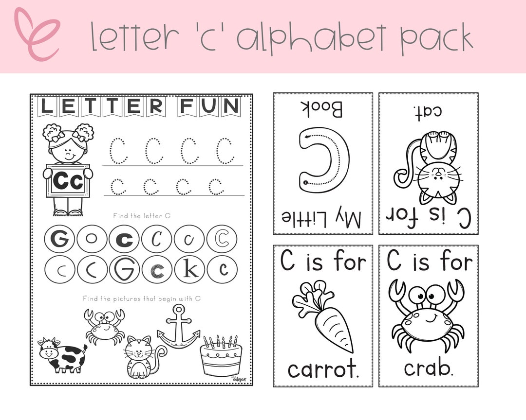 Letter C Alphabet Pack | Alphabet Worksheets | Digital Download ...