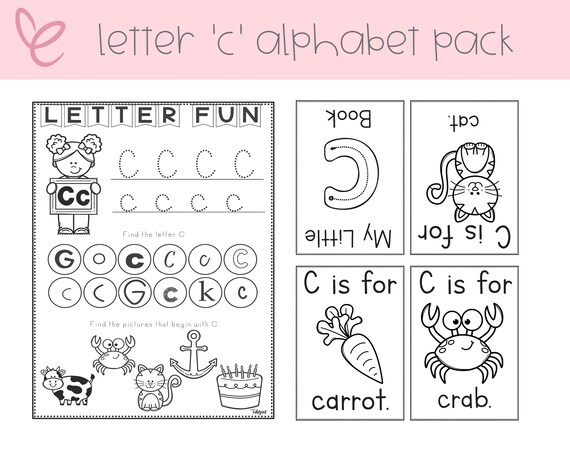 Letter C Alphabet Pack Alphabet Worksheets Digital - Etsy