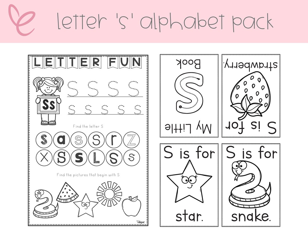 Letter S Alphabet Pack | Alphabet Worksheets | Digital Download ...