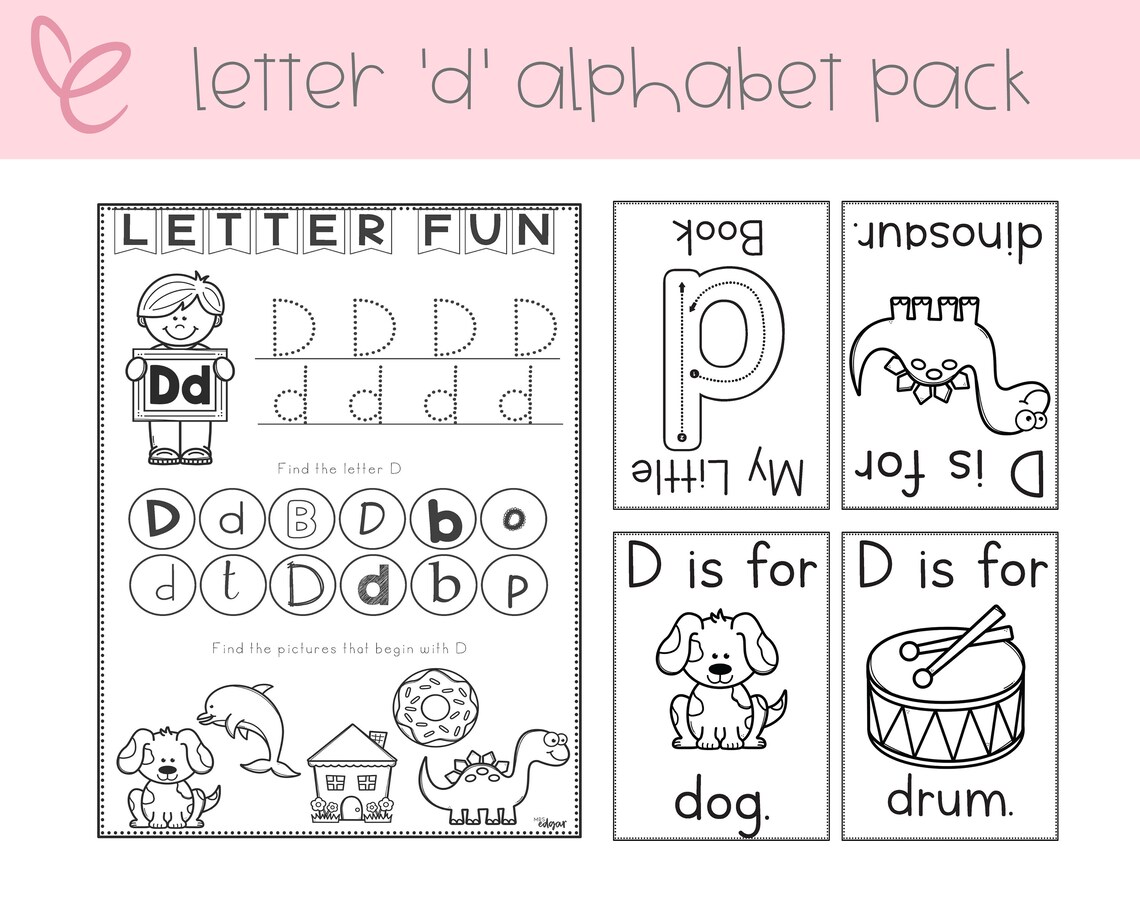 Letter D Alphabet Pack | Alphabet Worksheets | Digital Download ...