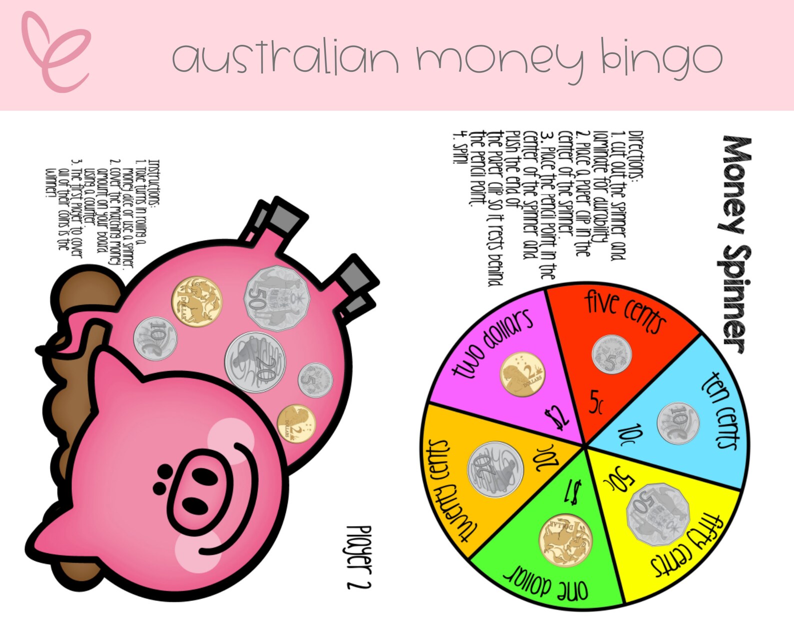 Australian Money Bingo Numeracy Game Grade 1 Maths Activity Australian ...