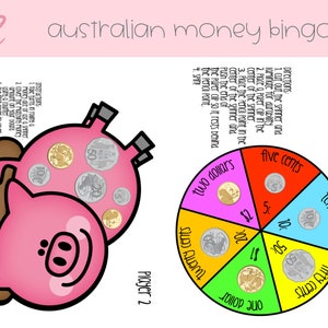 Australian Money Bingo Numeracy Game Grade 1 Maths Activity Australian ...