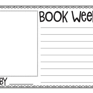 Book Week Writing Template Writing Worksheet Literacy Worksheet Digital ...