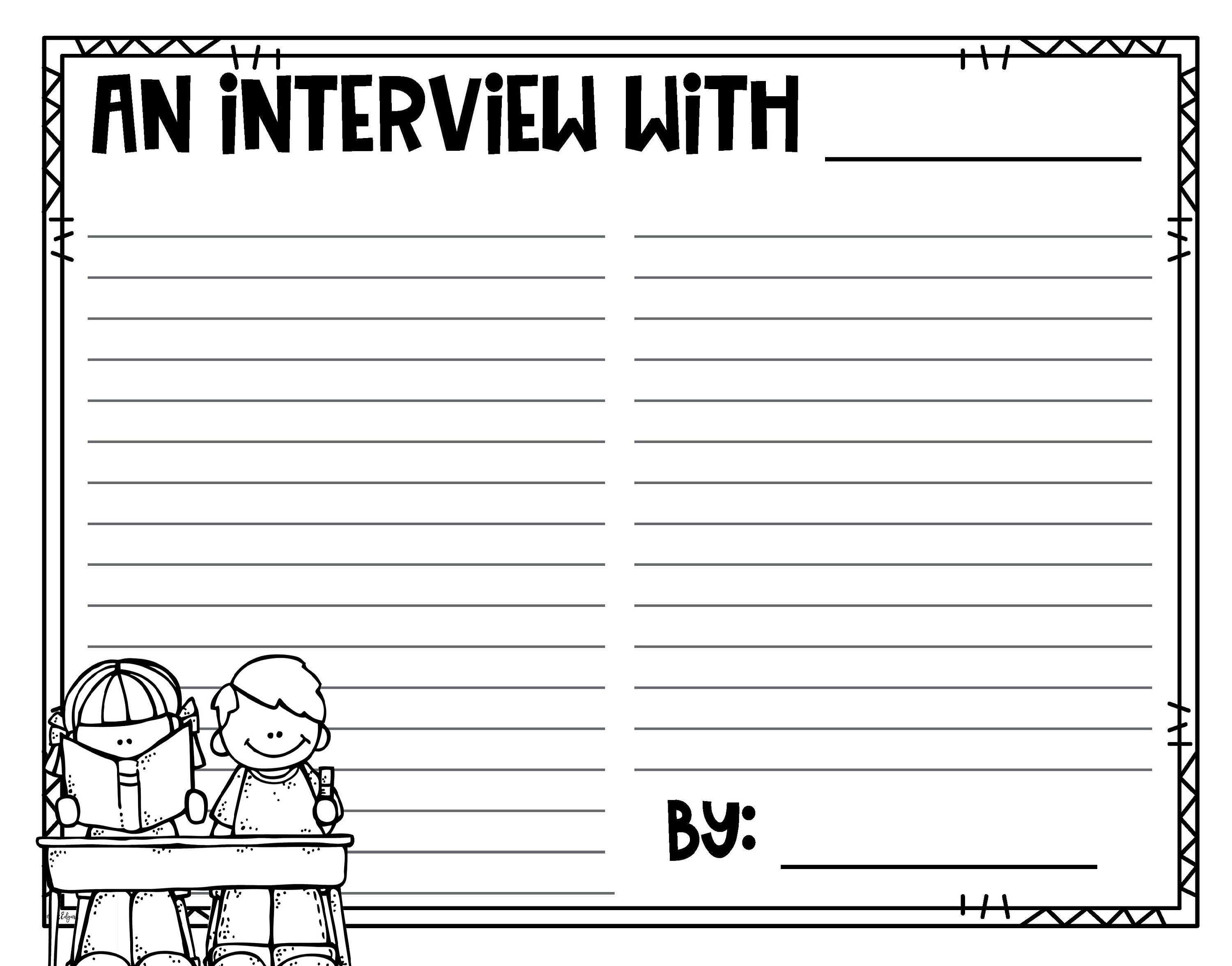 Classmate Interview Activity Back to School Activity Digital Download ...
