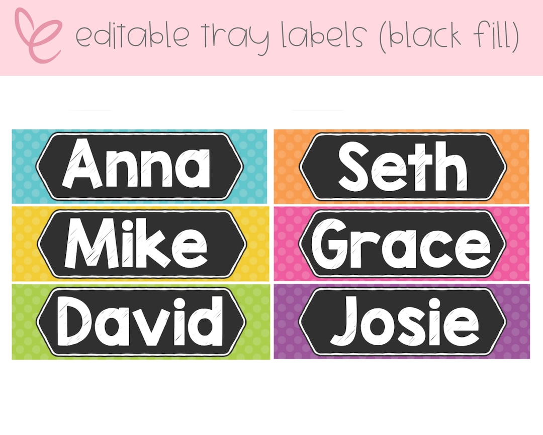 Editable Classroom Labels Classroom Name Labels Student Name Plates ...