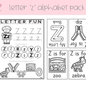 Letter Z Alphabet Pack | Alphabet Worksheets | Digital Download ...