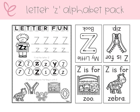 Letter Z Alphabet Pack Alphabet Worksheets Digital | Etsy