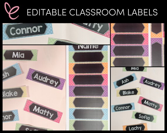 Editable Classroom Labels Classroom Name Labels Student | Etsy
