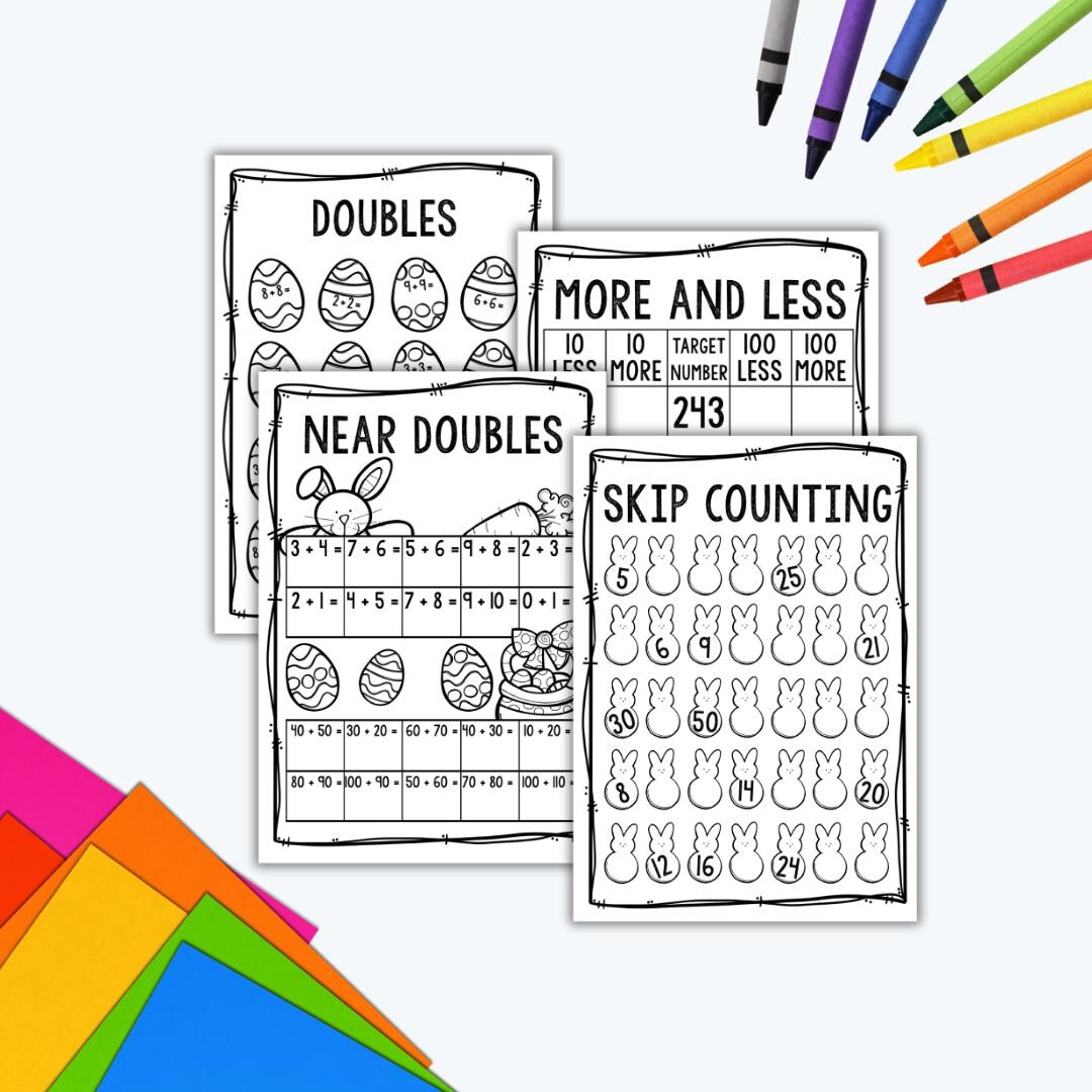 Grade 1 & 2 Easter Maths Worksheets | Easter Math | Math Worksheets ...