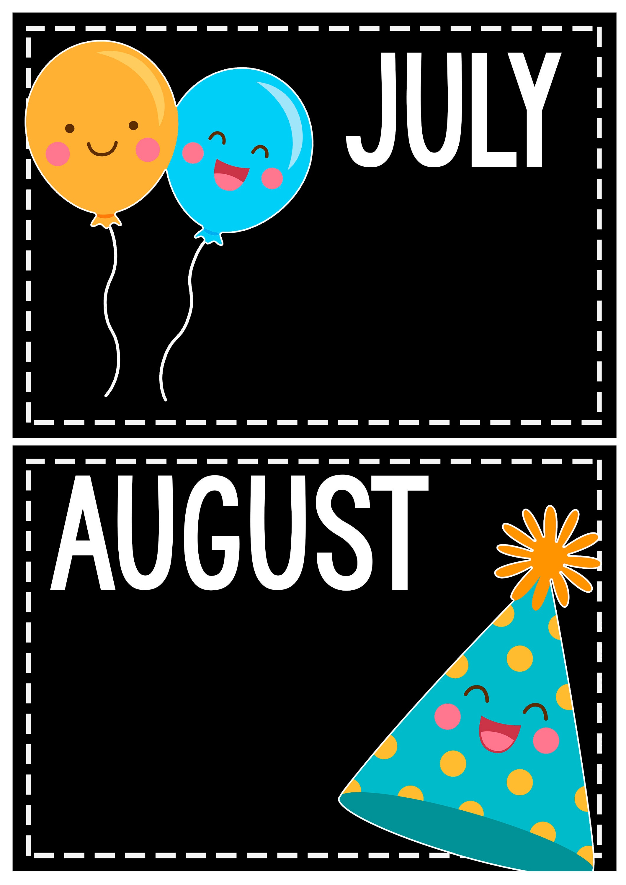 Birthday Chart Bright and Bold - Etsy