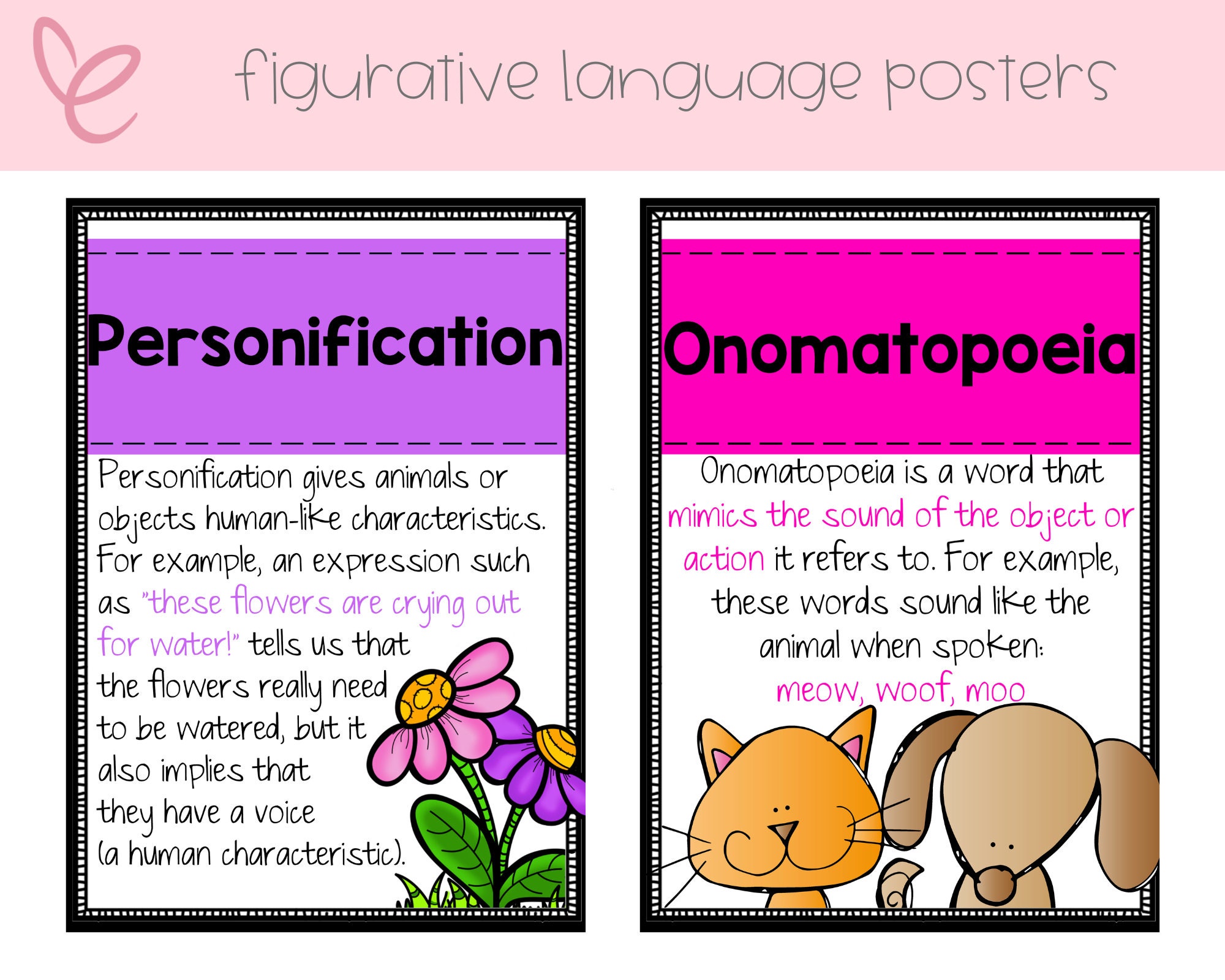 Figurative Language Posters Alliteration