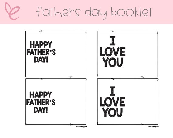 Father's Day Booklet - Etsy