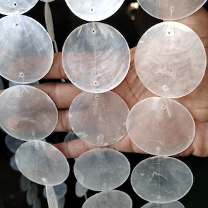 Capiz Shell Curtain: Boho Doorway Divider, Beach Decor. Round - Etsy