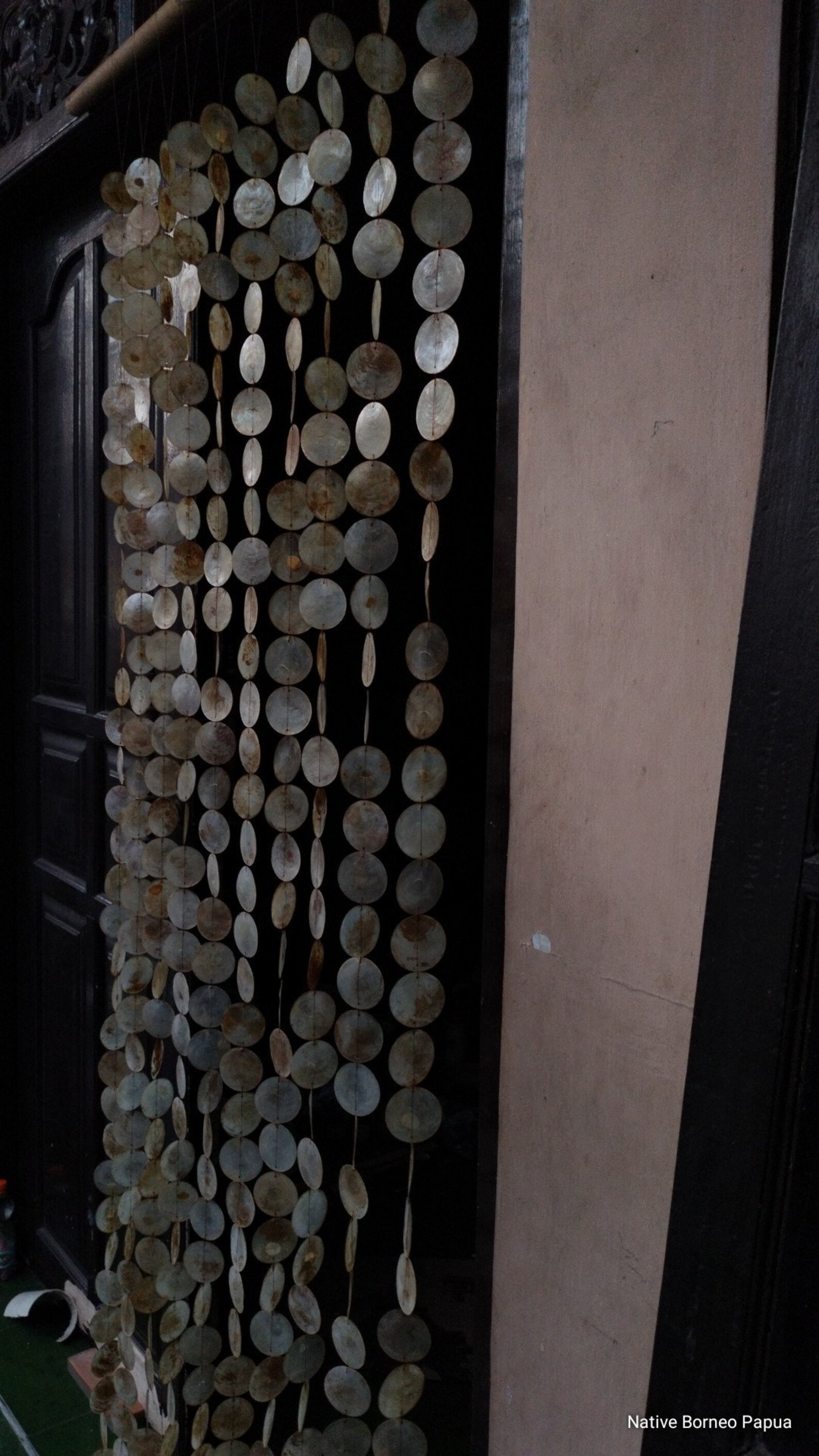 Capiz Shell Curtain: Boho Doorway Divider, Ocean Breeze. Round - Etsy