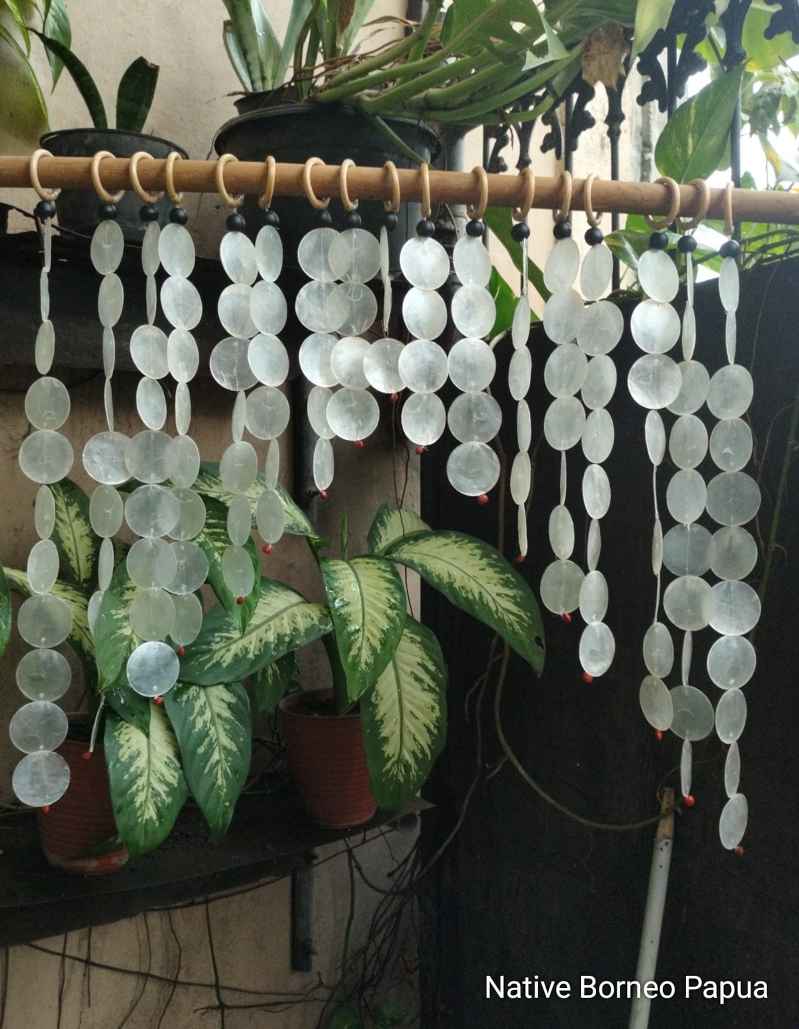 Capiz Shell Curtain: Boho Doorway Divider, Ocean Breeze Decor - Etsy