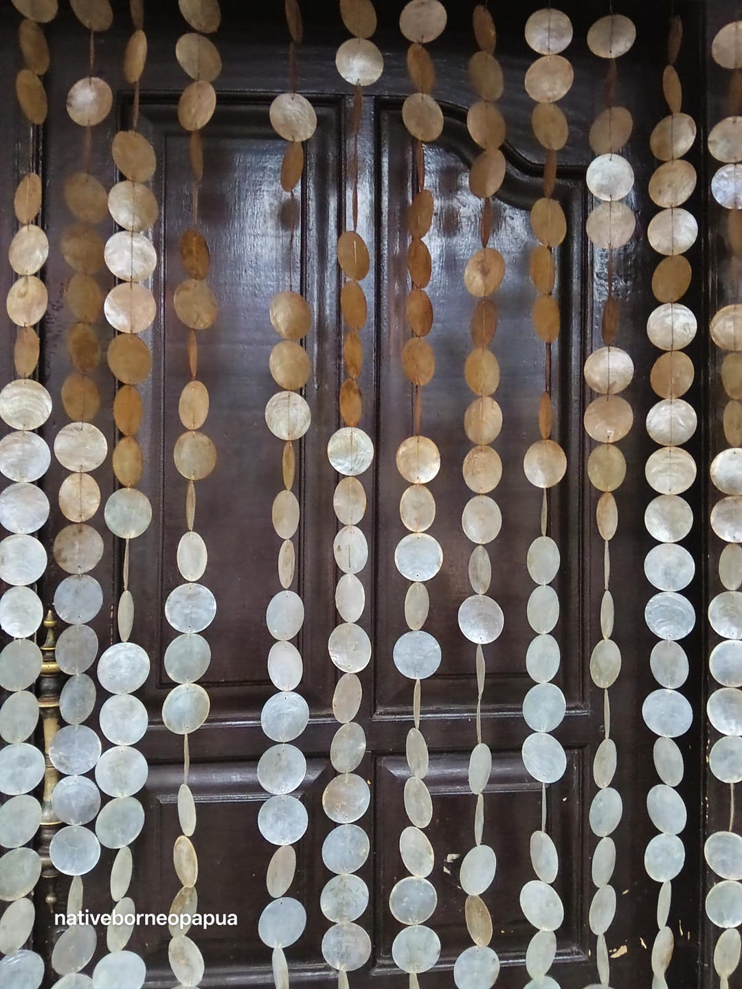 2026 Capiz Shell Curtain : Boho Doorway Divider, Ocean Breeze, Round ...
