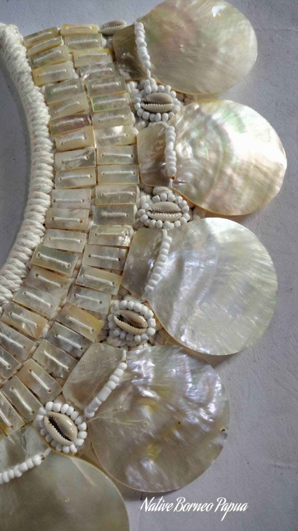 Papua Shell Necklace on Stand Display Table Decor Handmade - Etsy