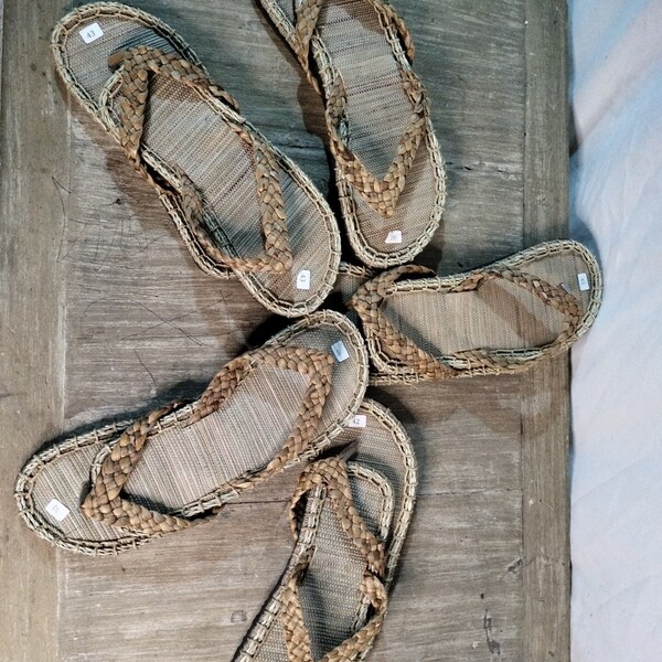 Straw Sandals - Etsy