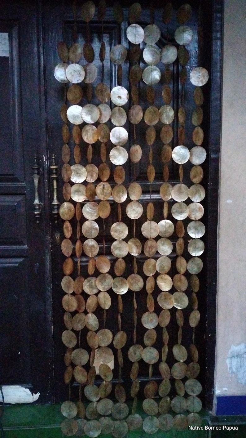 Capiz Shell Curtain: Boho Doorway Divider D 7 Cm - Etsy