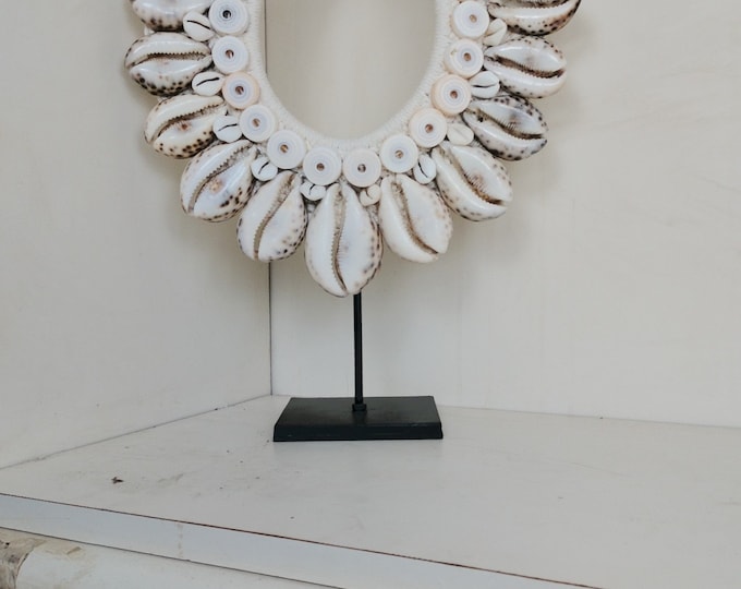 Papua Cowrie Shell Necklace Art Stand: Tribal Display Sculpture - Etsy