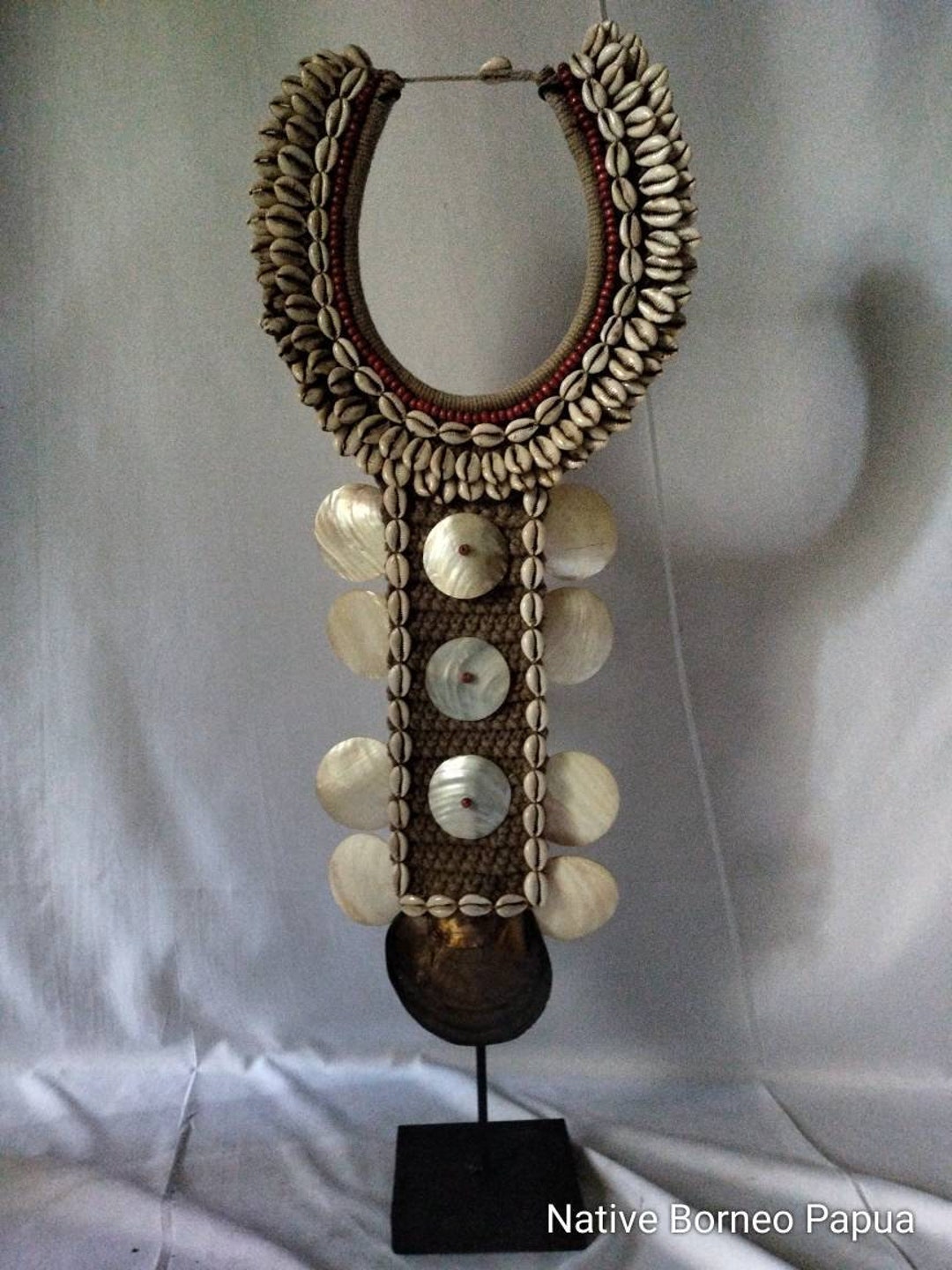Kina Shell Papua Necklace: Antique Tribal Art, Table Decor - Etsy