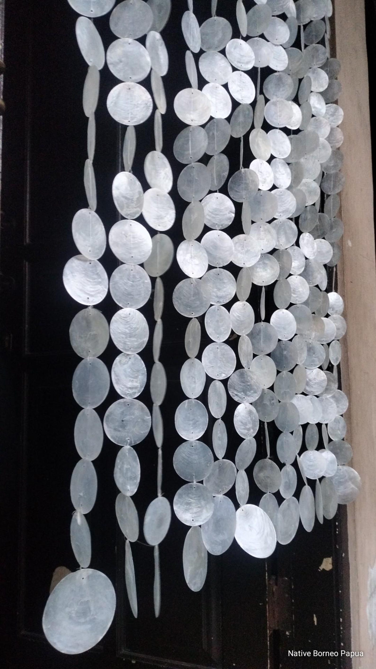 Capiz Shell Curtain: 57 Strand Boho Doorway Divider - Etsy