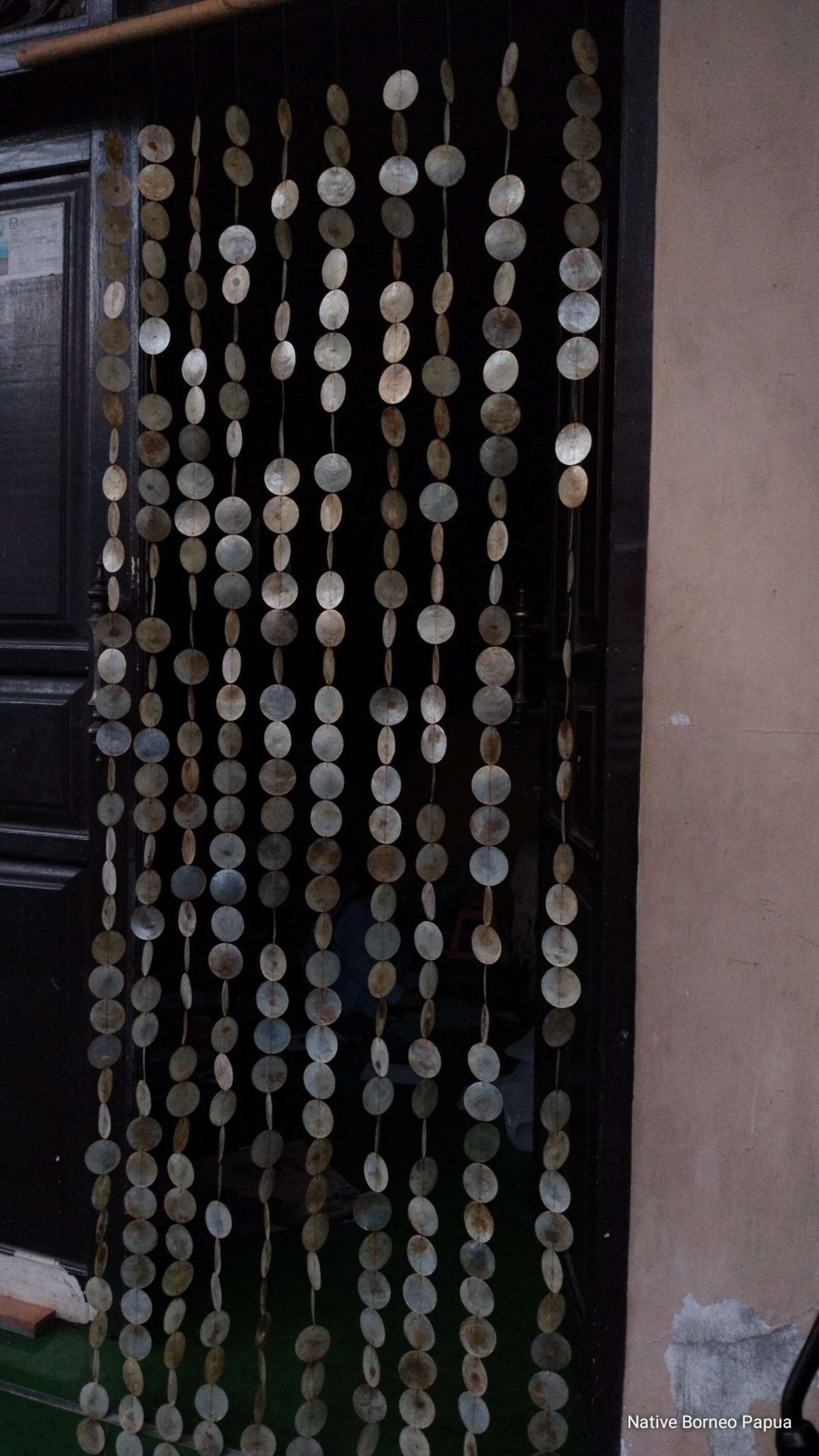 Capiz Shell Curtain: Boho Doorway Divider, Ocean Breeze. Round - Etsy