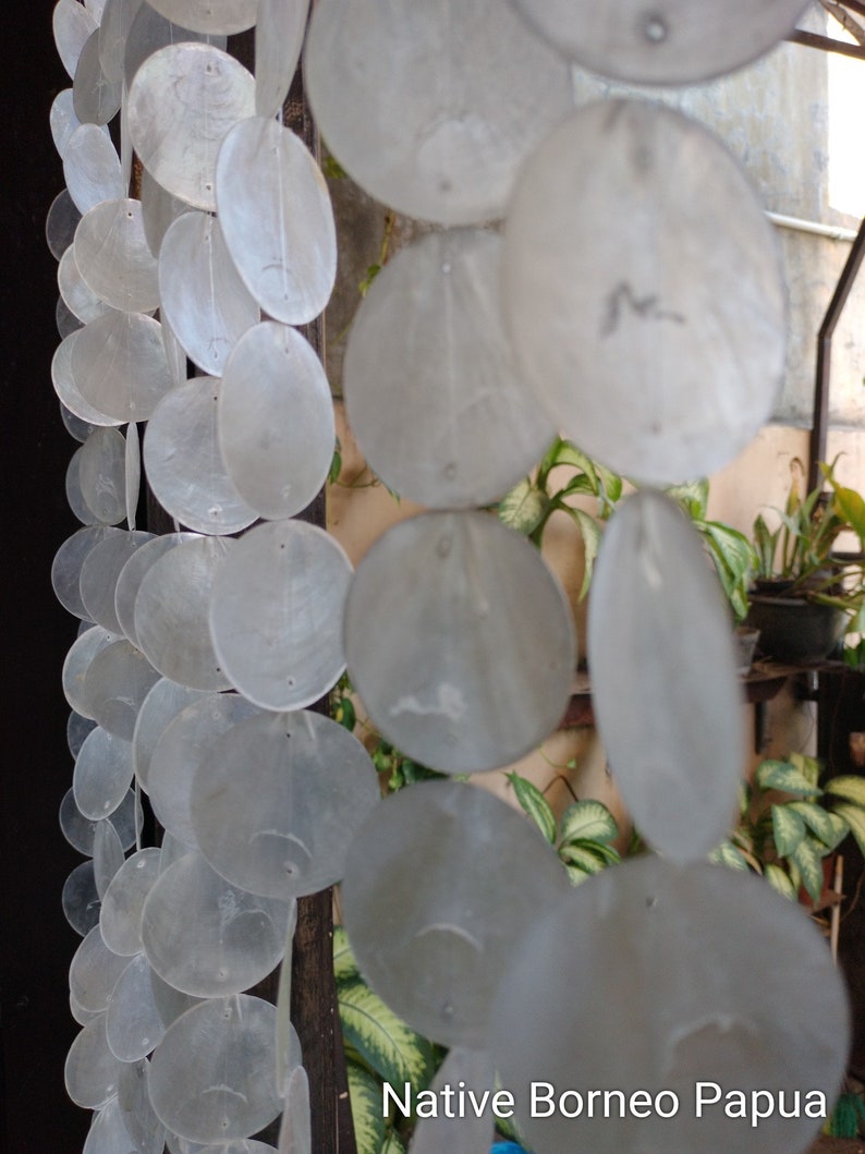 Capiz Shell Curtain: Boho Doorway Divider, Beach Decor. Round - Etsy