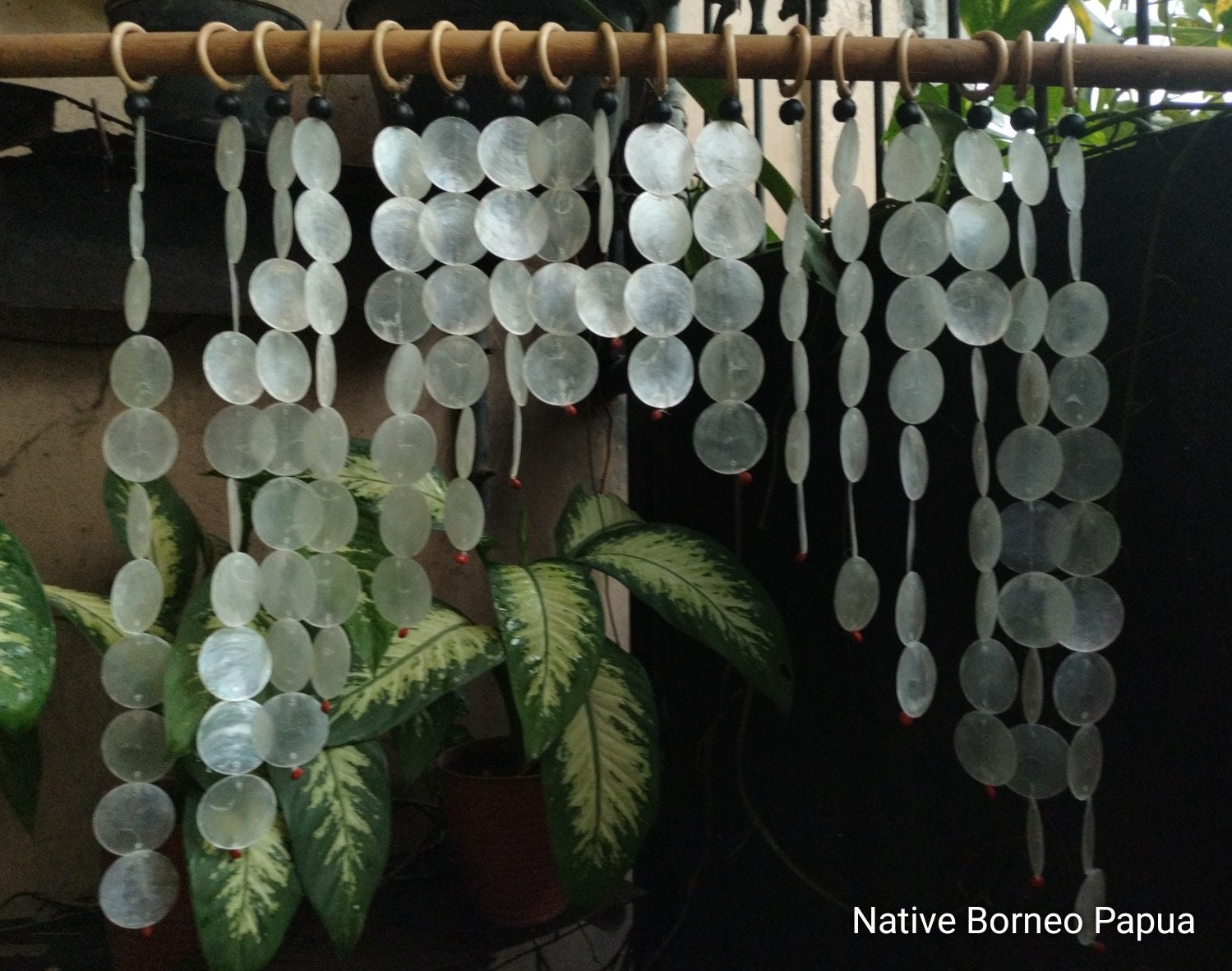 Capiz Shell Curtain: Boho Doorway Divider, Ocean Breeze Decor - Etsy