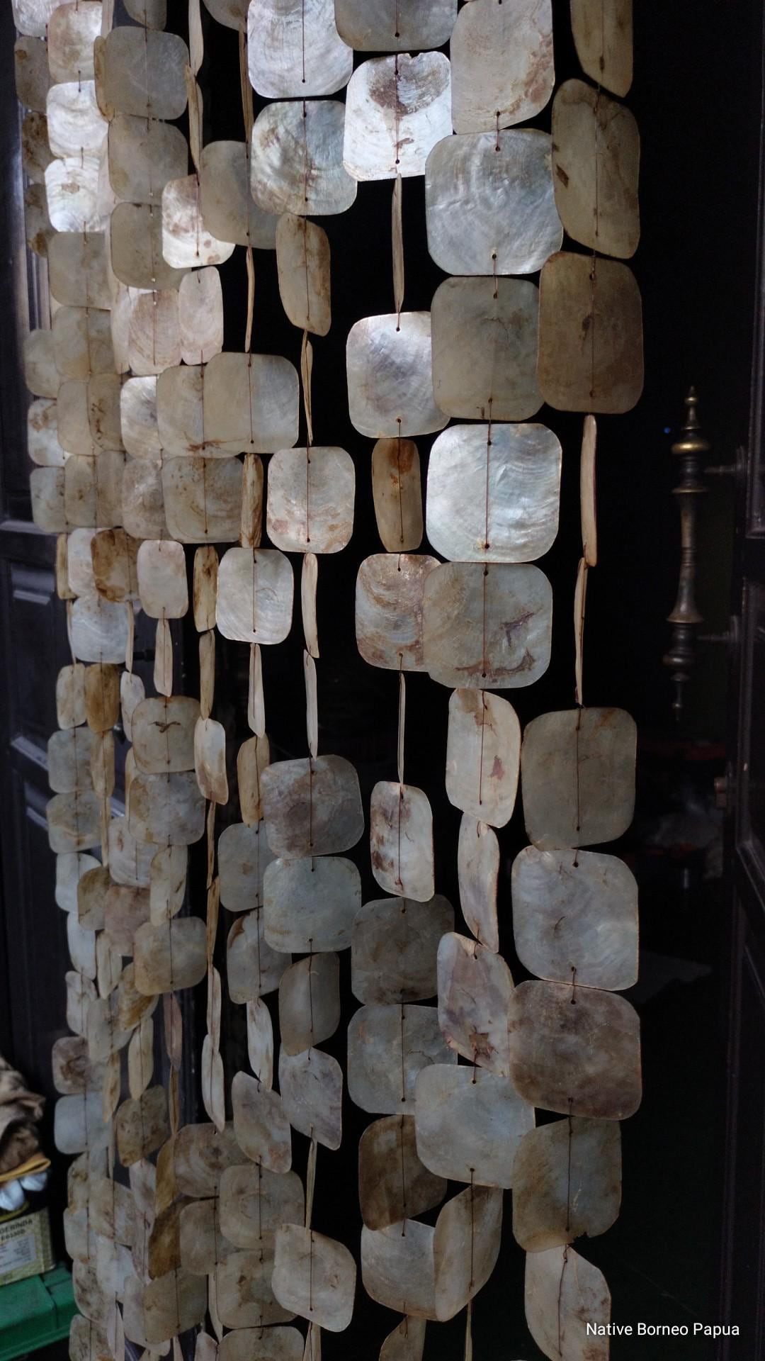 Capiz Shell Curtain: Boho Doorway Divider, Ocean Breeze, Square - Etsy