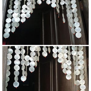 Capiz Shell Curtain: Boho Doorway Divider, Ocean Breeze Decor - Etsy
