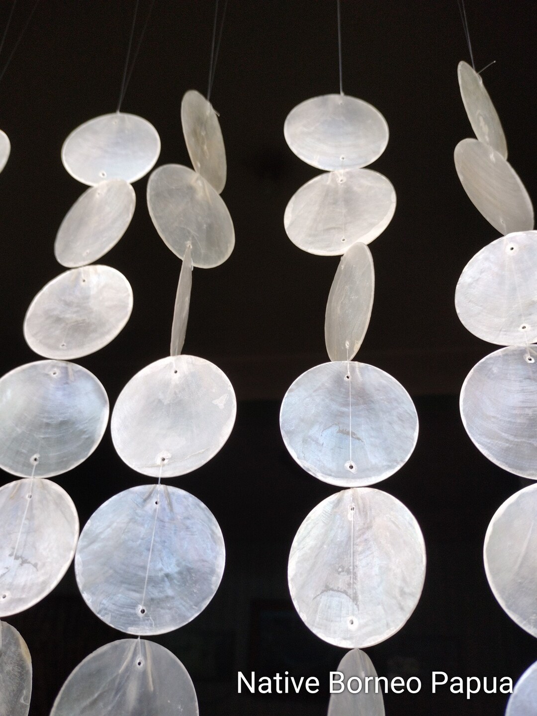 Capiz Shell Curtain: Boho Doorway Divider, Ocean Breeze Decor Round - Etsy