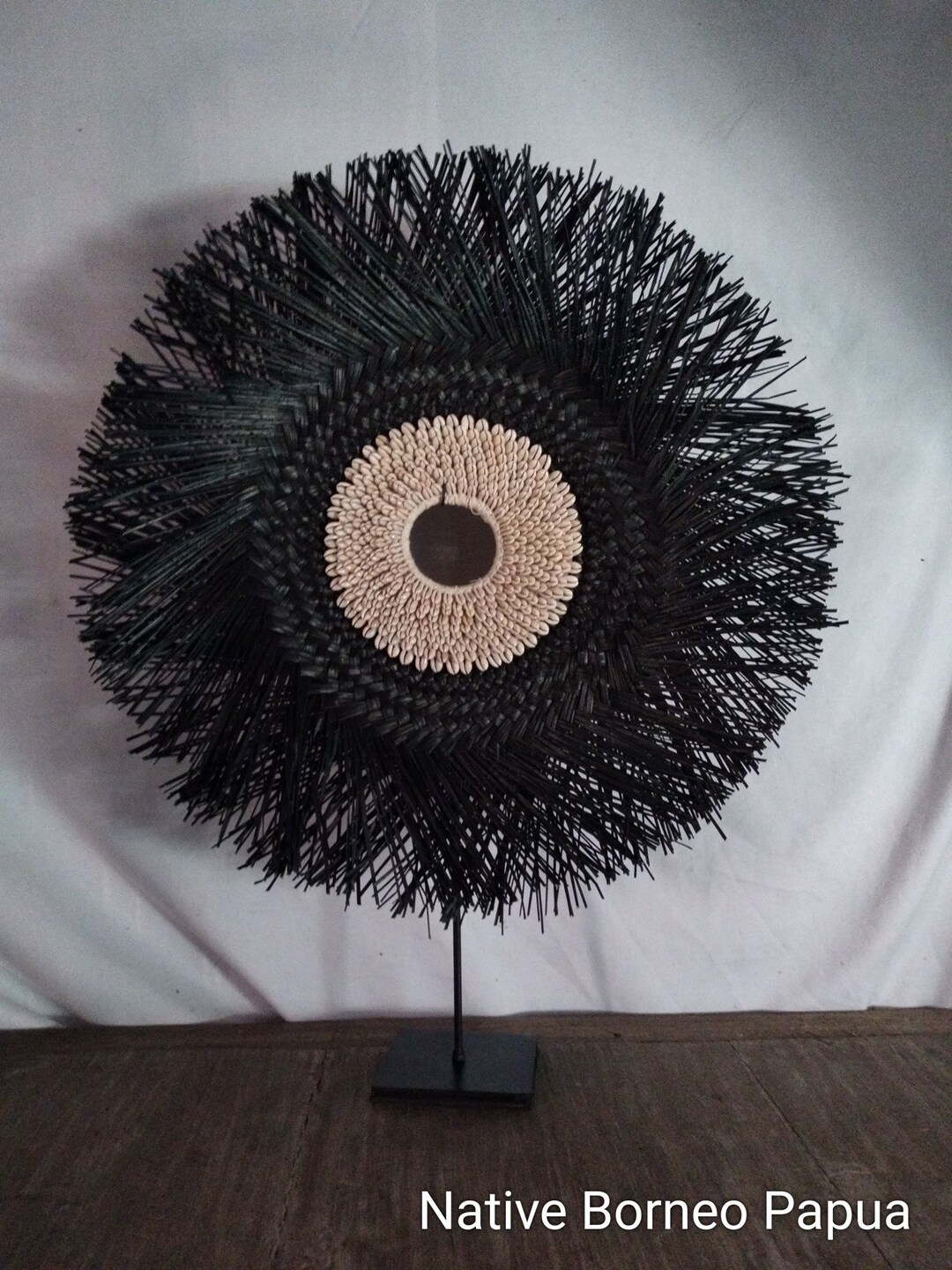 Papua Wall Decor: Handmade Woven Grass & Cowrie Shell Art - Etsy