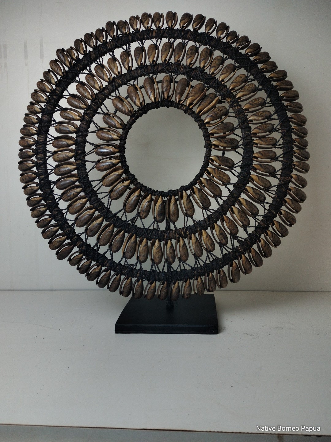 Handmade Papua New Guinea Sea Shell Disc: Tribal Wall Art Decor - Etsy