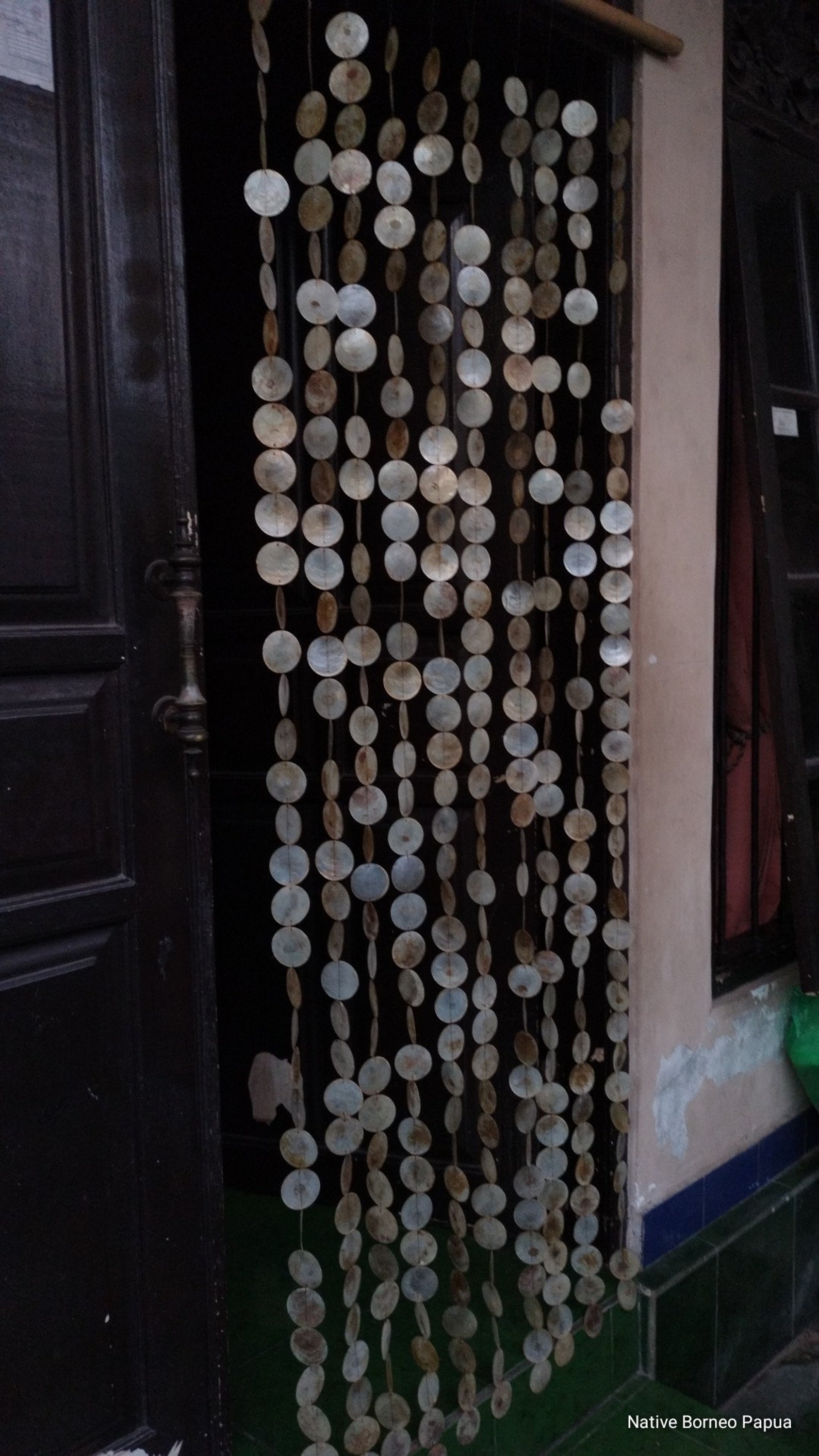 Capiz Shell Curtain: Boho Doorway Divider, Ocean Breeze. Round - Etsy