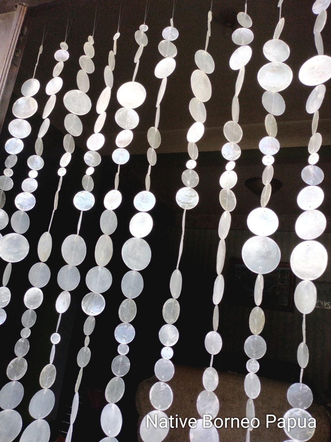 Capiz Shell Curtain: Boho Doorway Divider, Ocean Breeze Decor 2,3,4,5,6 ...