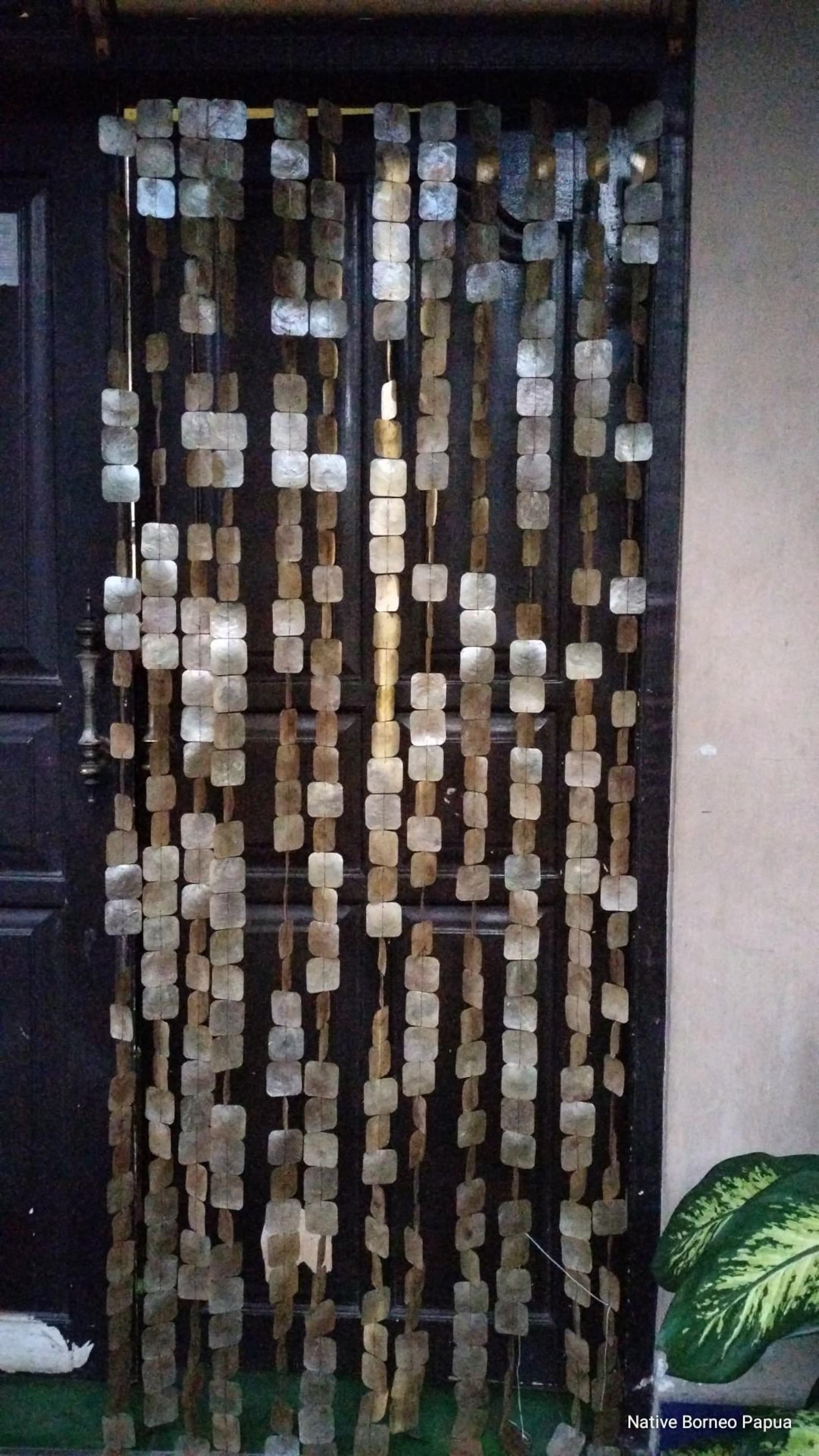 2026 Capiz Shell Curtain : Boho Doorway Divider, Ocean Breeze, Square ...