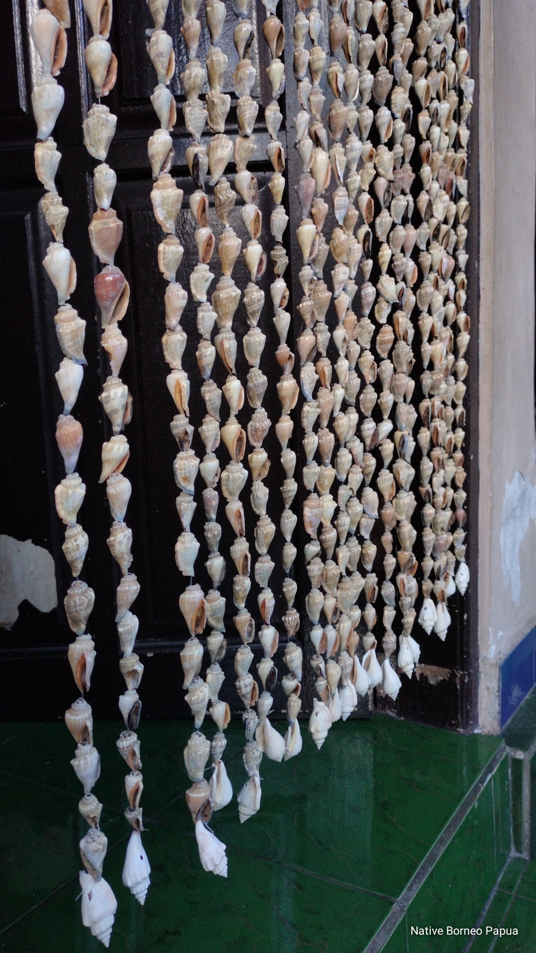 Natural Curtains Art,big Shell Curtain for Doorway: Window Curtains ...