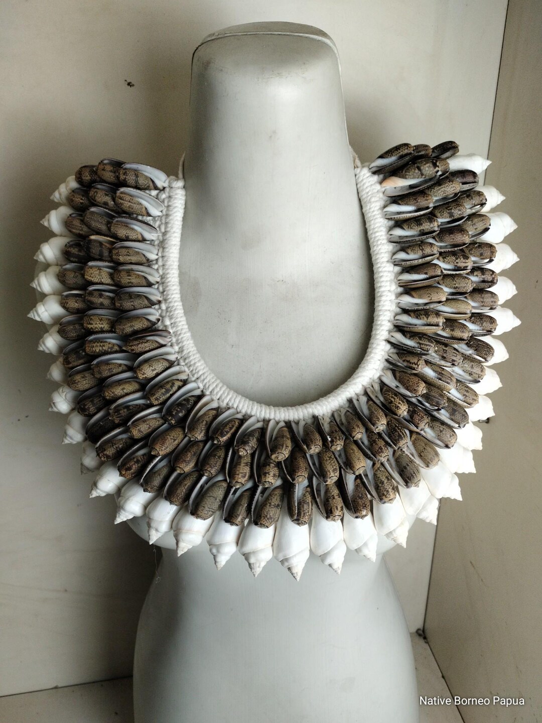 Handmade Shell Necklace, Coastal Wall Decor, Antique Shell Art - Etsy